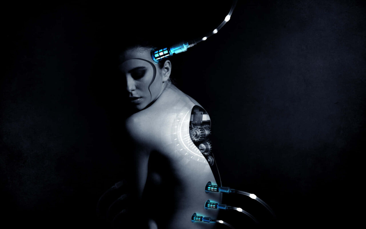 Futuristic AI Woman Robot Design Wallpaper | Background FREE Download ...