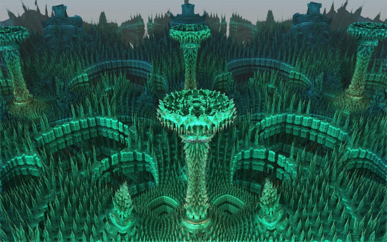 Futuristic Green Cityscape Wallpaper | Background FREE Download ...