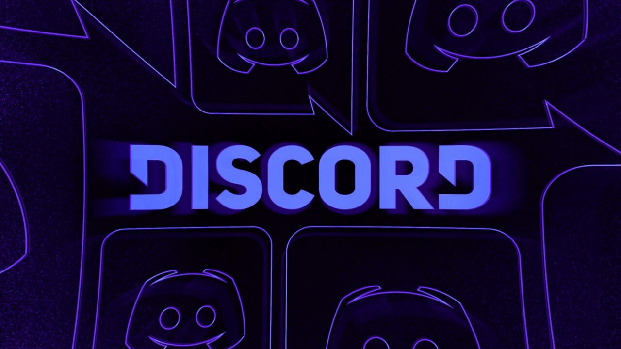 Neon Blue Discord Logo on Dark Gradient Tech Wallpaper | Background ...