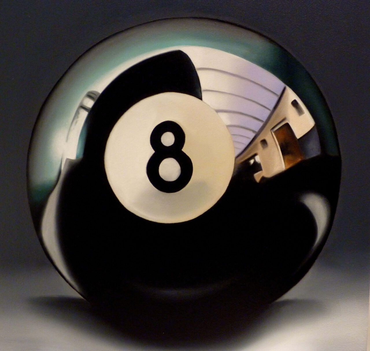Glossy Eight-Ball Black and White Reflective Wallpaper | Background ...