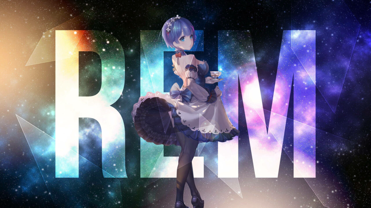Rem's Enchanting Night Sky Fanart Wallpaper | Background FREE Download ...