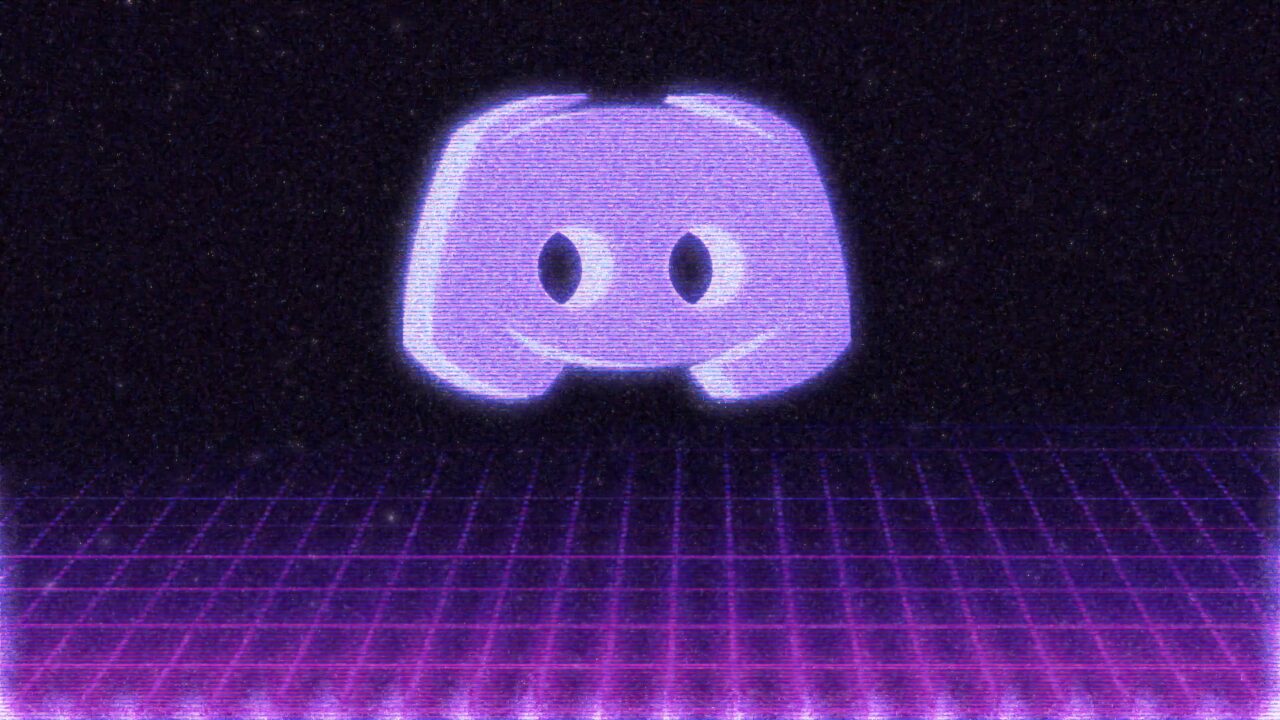 Neon Cyberpunk Discord Logo Retro VHS Style Wallpaper | Background FREE ...