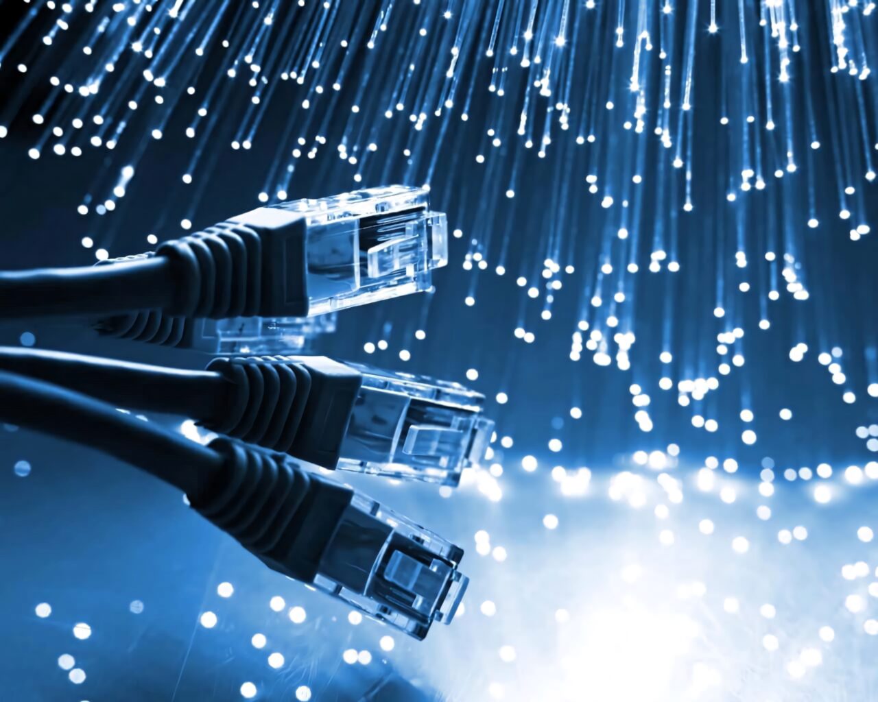 High-Speed Ethernet and Fiber Optic Technology Wallpaper | Background ...
