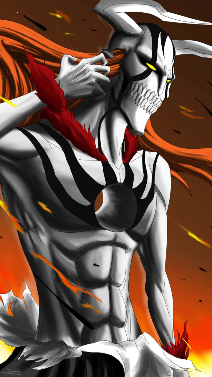 Ichigo Kurosaki's Fiery Bankai Energy Wallpaper | Background FREE ...