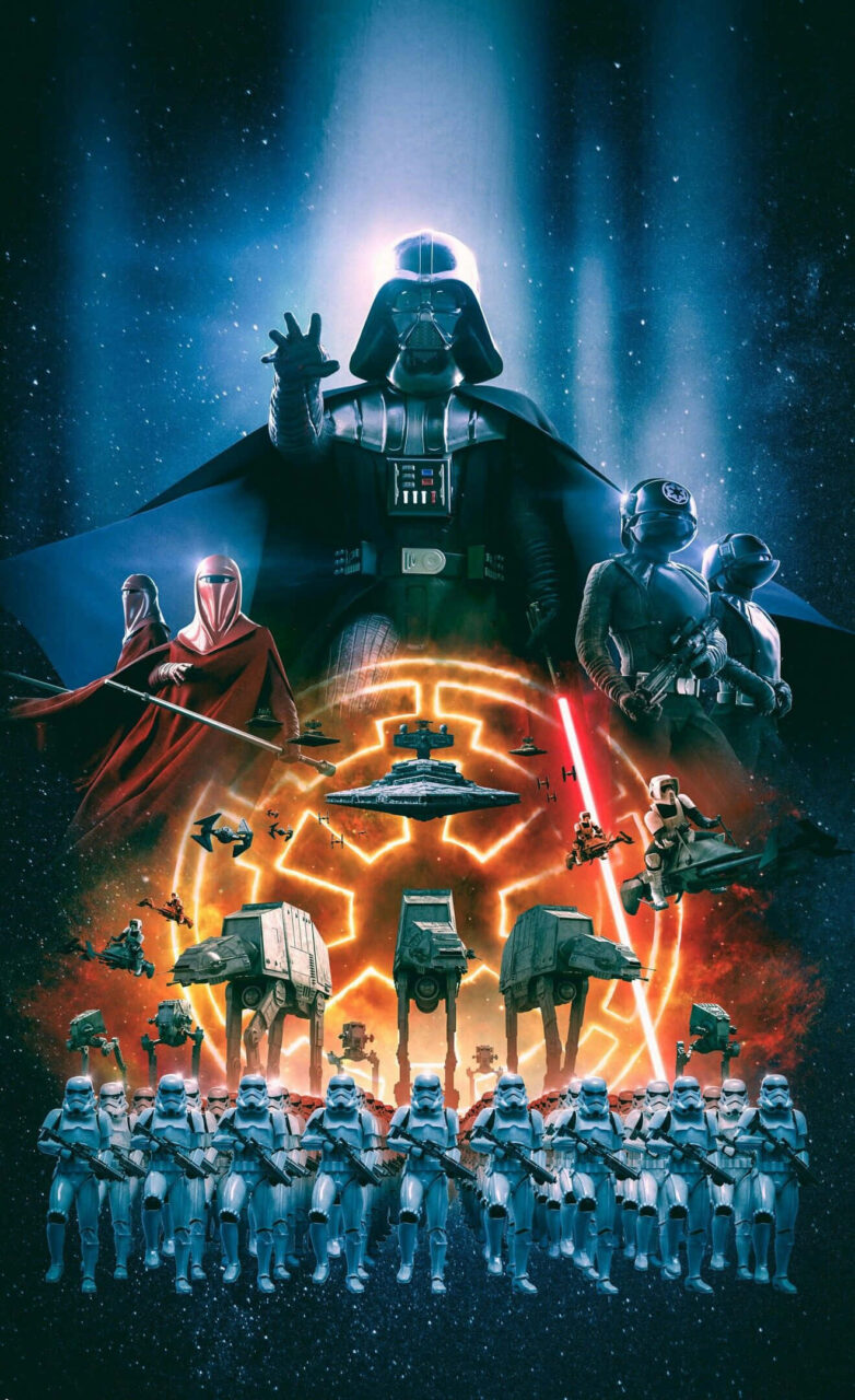 Vader's Commanding Presence in a Galactic Wallpaper | Background FREE ...