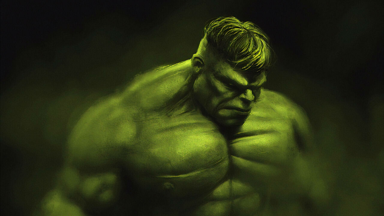 Intense Hulk in Dramatic Dark Setting Wallpaper | Background FREE ...