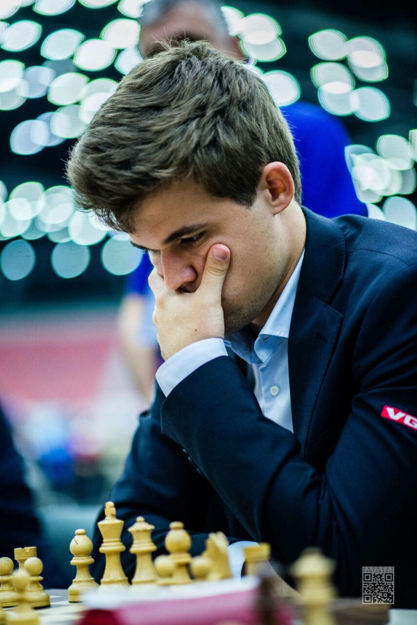 Strategic Intensity of Magnus Carlsen Wallpaper | Background FREE ...