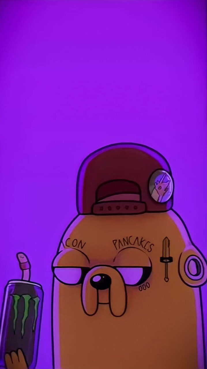 Jake Swag Cool Cap Energy Drink Adventure Time Wallpaper | Background ...