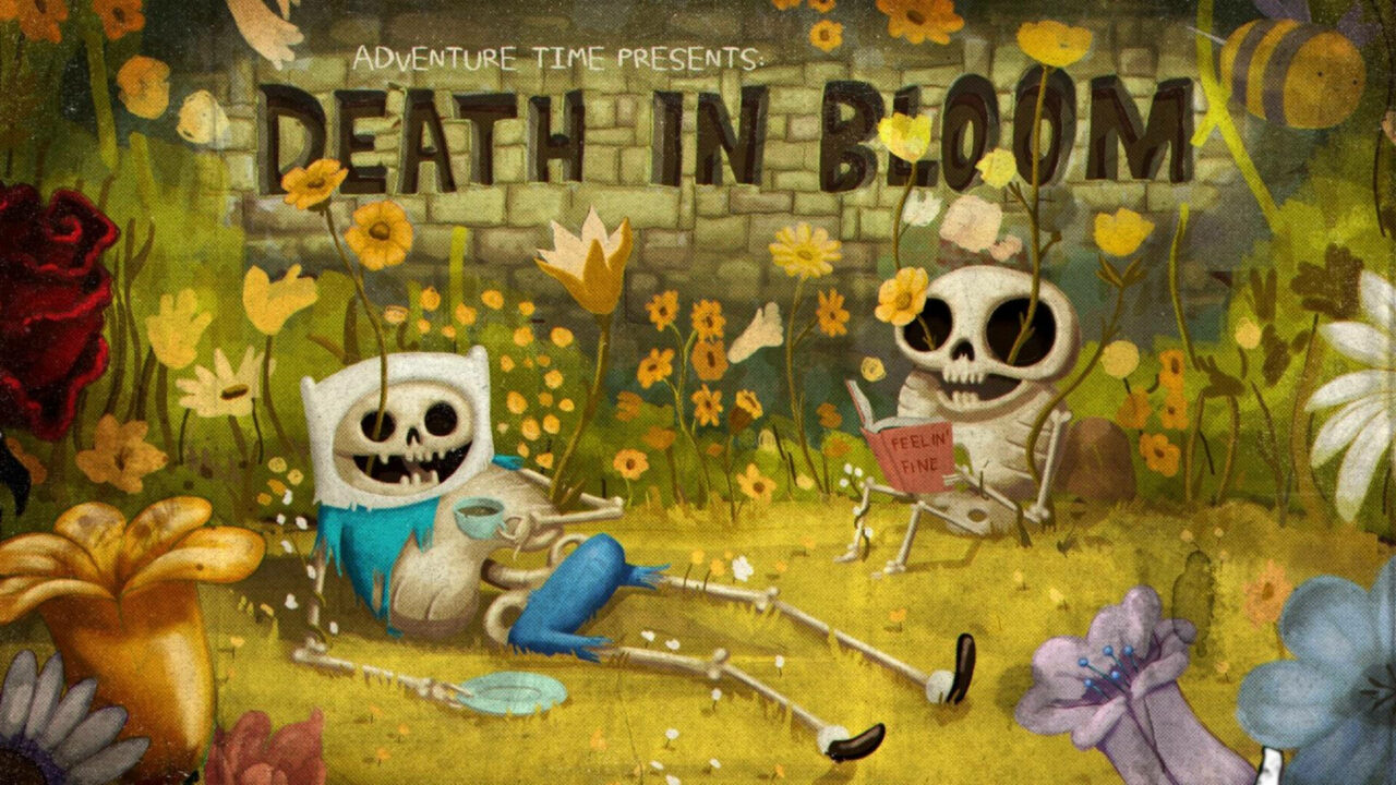 Jake and Finn in Vibrant Flower Field Adventure Time Wallpaper ...