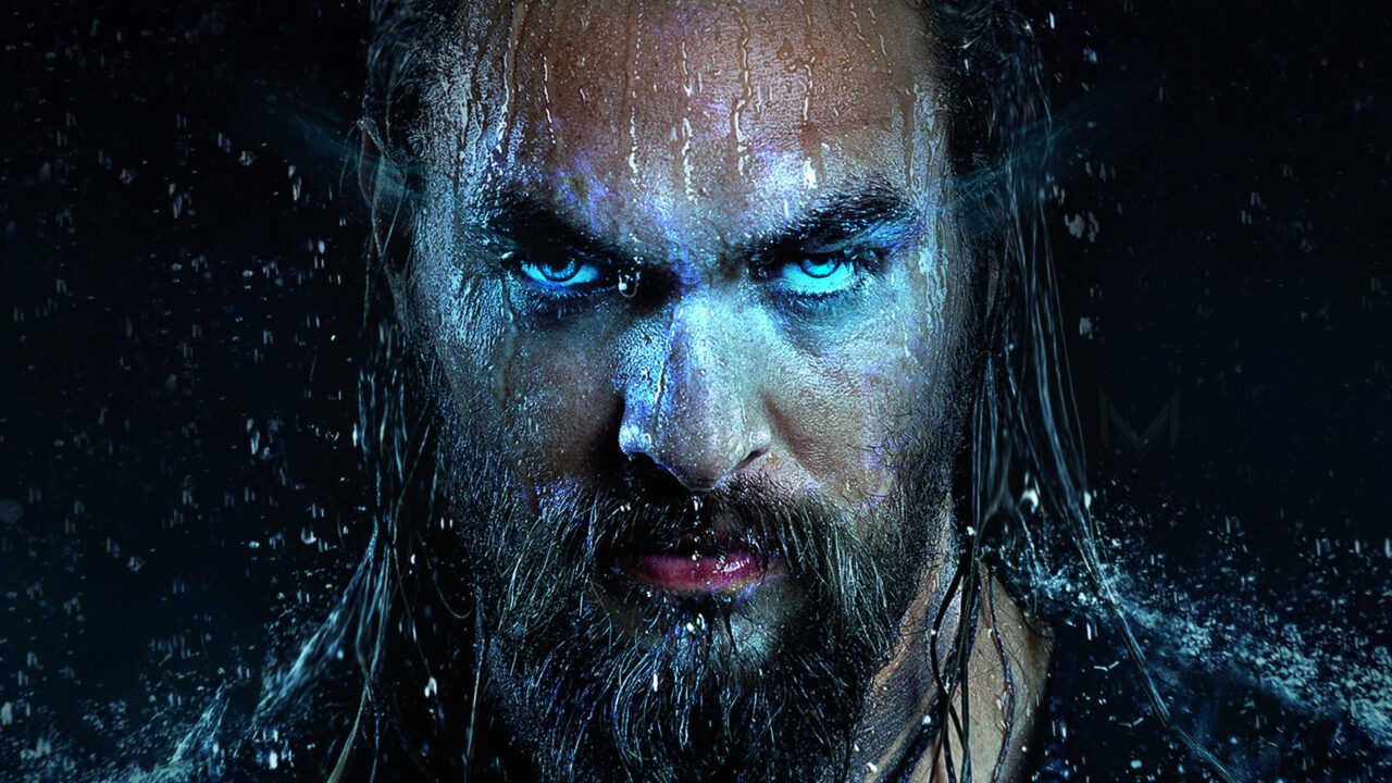 Jason Momoa Intense Blue Eyes in Dark Rain Wallpaper | Background FREE ...
