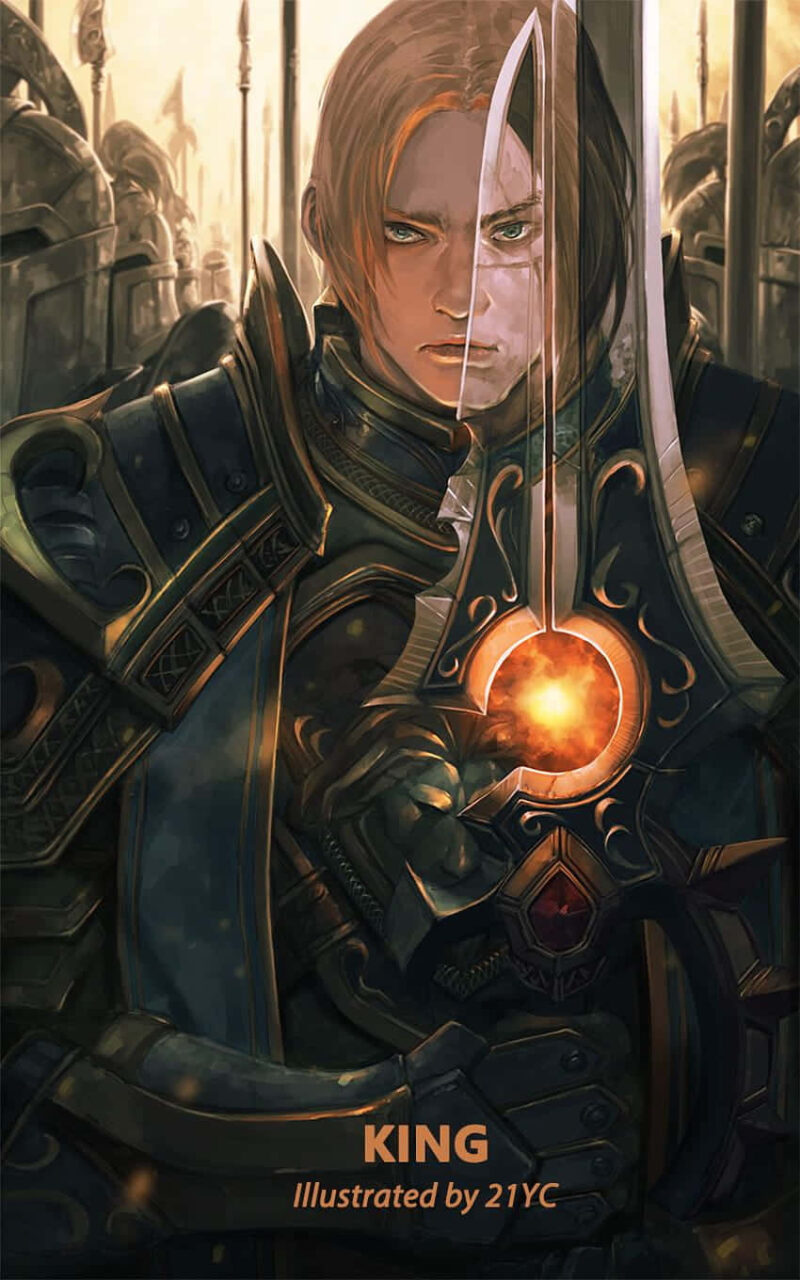King Anduin Wrynn Glowing Sword Courage Wallpaper | Background FREE ...