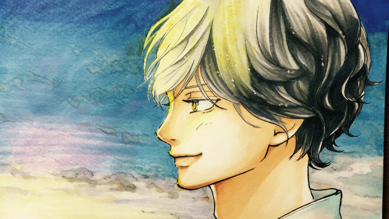 Kou Ao Haru Ride Serene Sky Vibrant Art Wallpaper | Background FREE ...