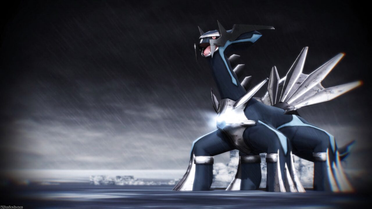 Dialga Legendary Pokémon Stormy Metallic Blue Wallpaper | Background ...