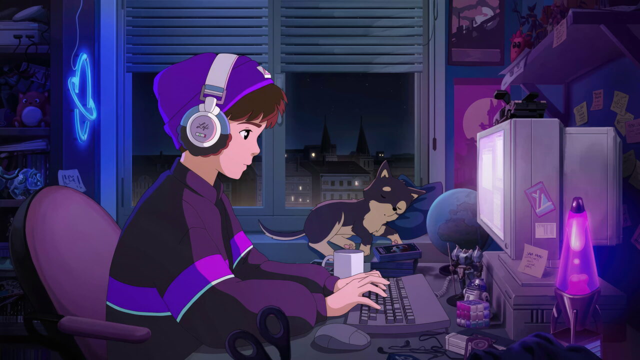 Nostalgic Lofi Artist's Mesmerizing Digital Creation Wallpaper ...