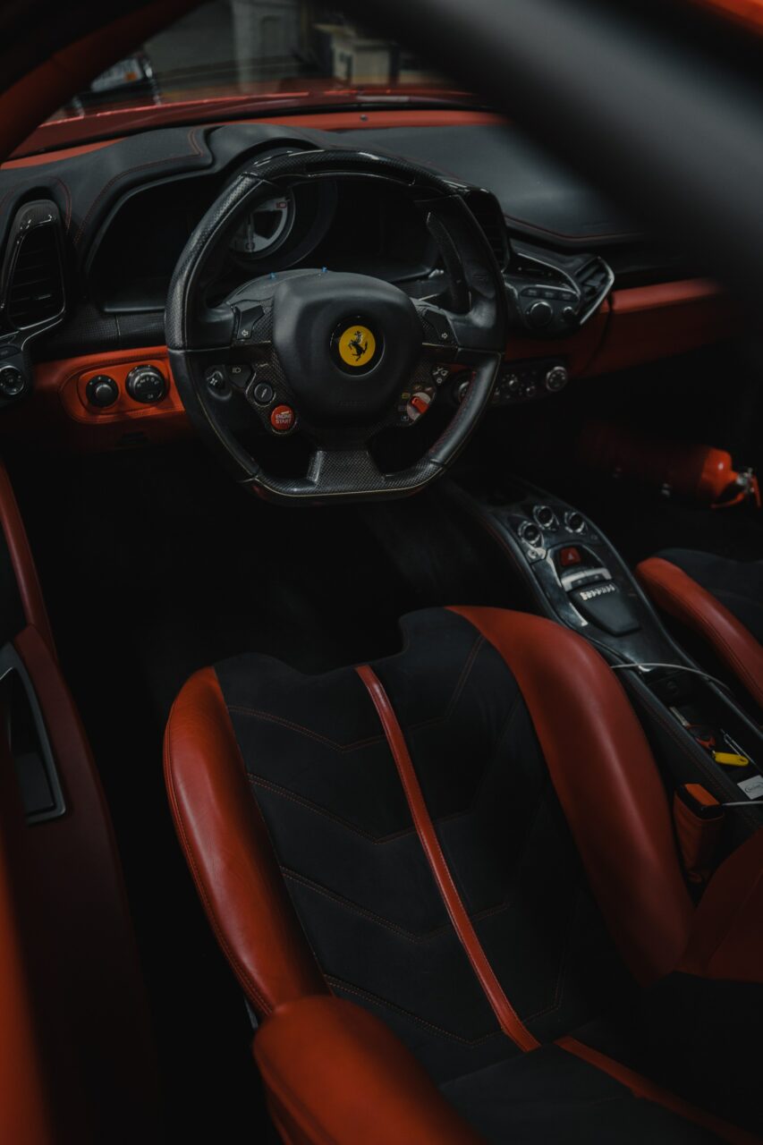 Luxurious Ferrari Interior Elegance Wallpaper | Background FREE ...