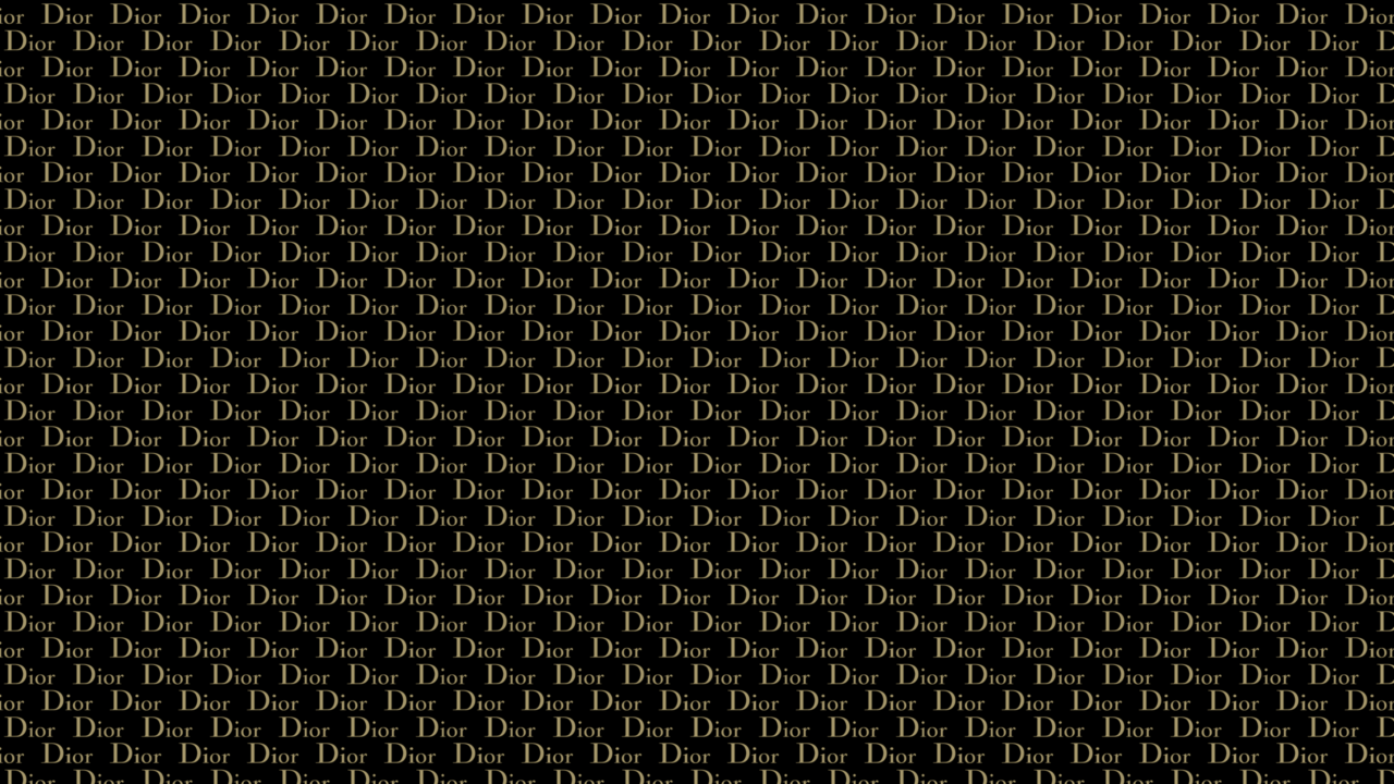 Elegant Gold Dior Logo on Black Luxury Wallpaper | Background FREE ...