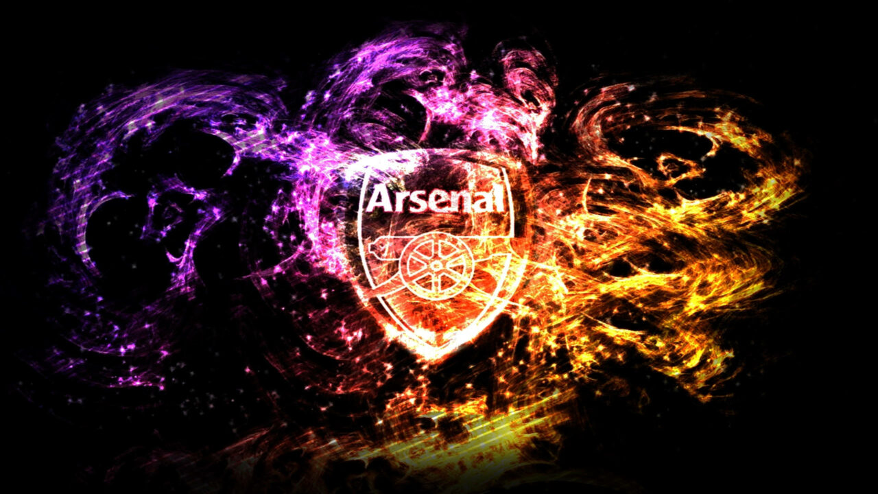 Arsenal Logo in Multicolored Light Wallpaper | Background FREE Download ...