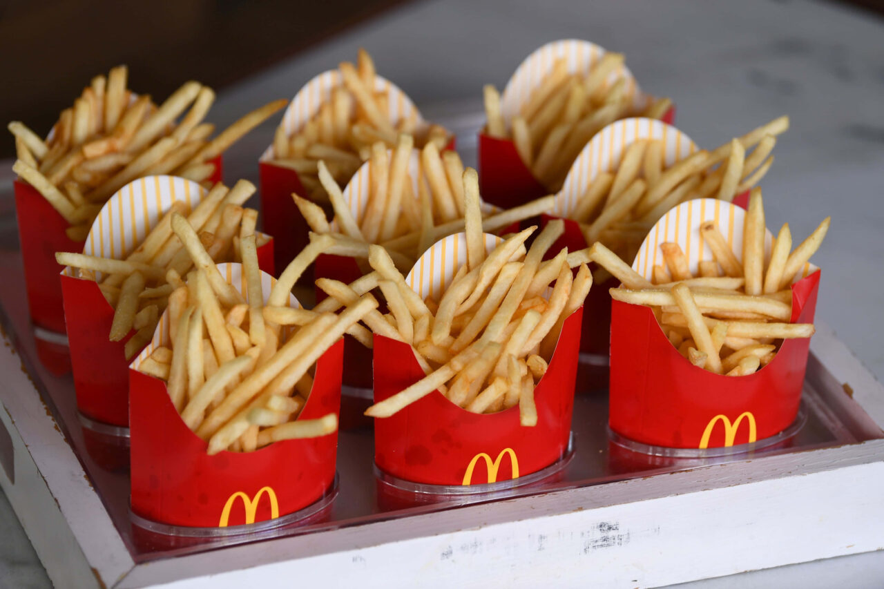 Crispy Fries Delight in Signature Red Wallpaper | Background FREE ...