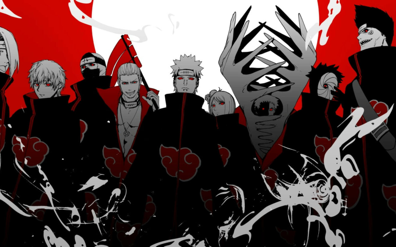 Menacing Akatsuki Group Digital Art Wallpaper | Background FREE ...