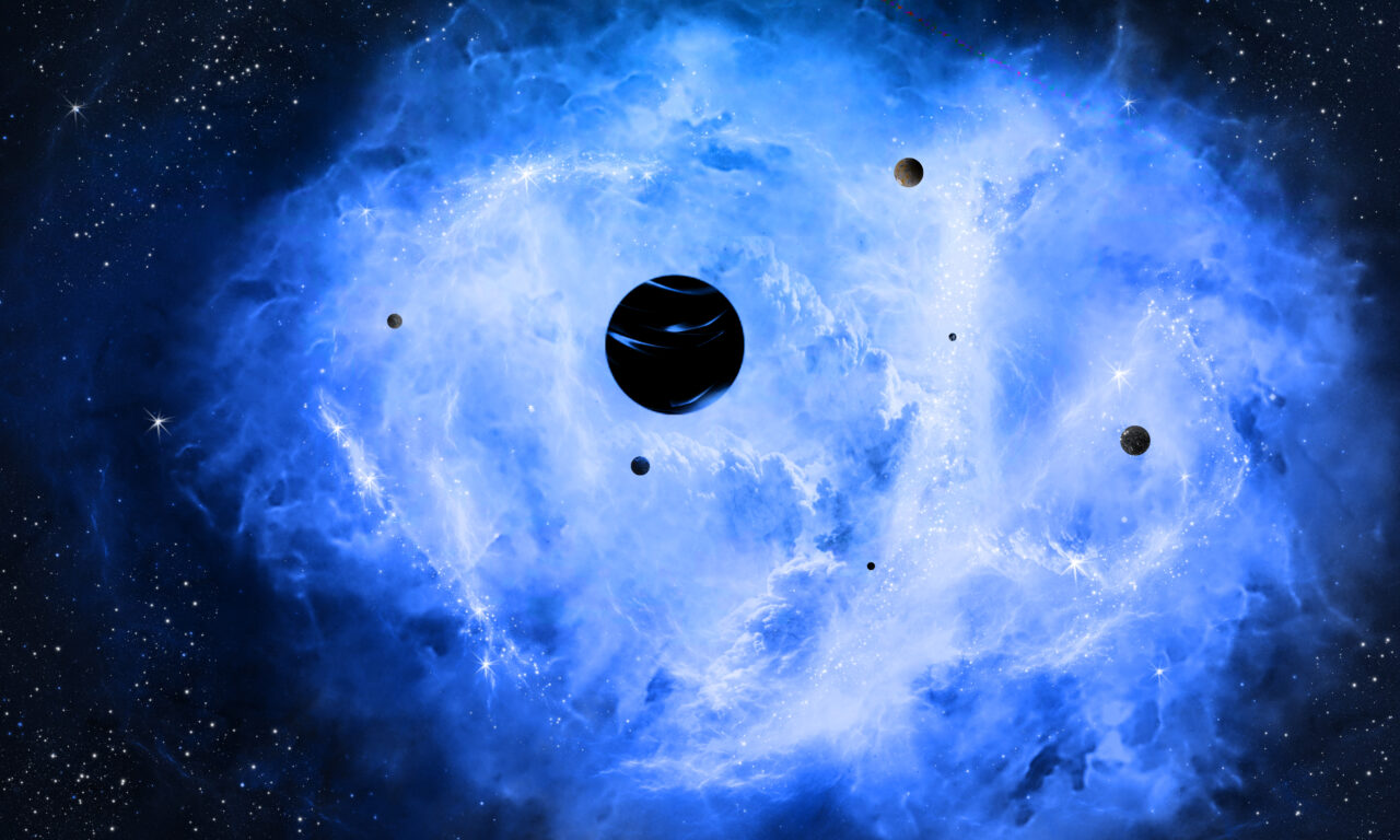 Galactic Wonders of a Glowing Blue Nebula Wallpaper | Background FREE ...