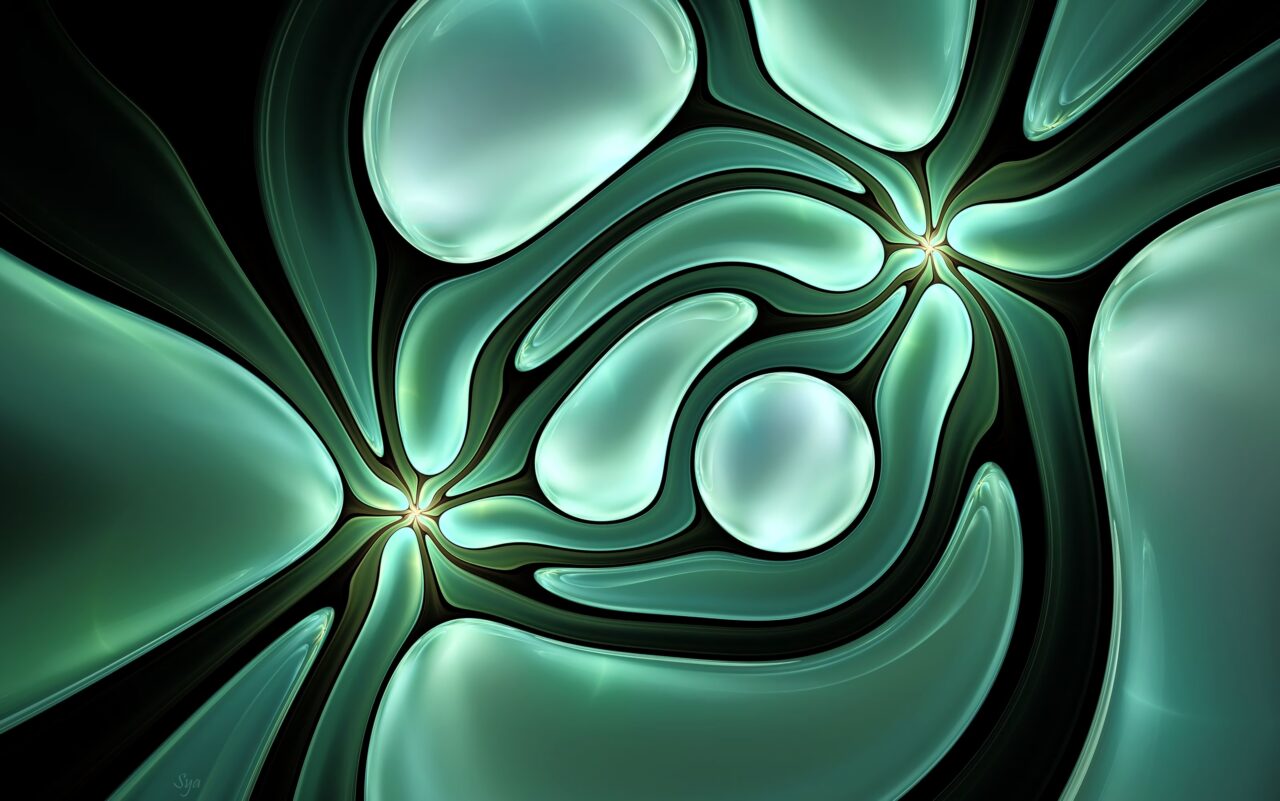 Glowing Green Fractals Abstract Wallpaper | Background FREE Download ...