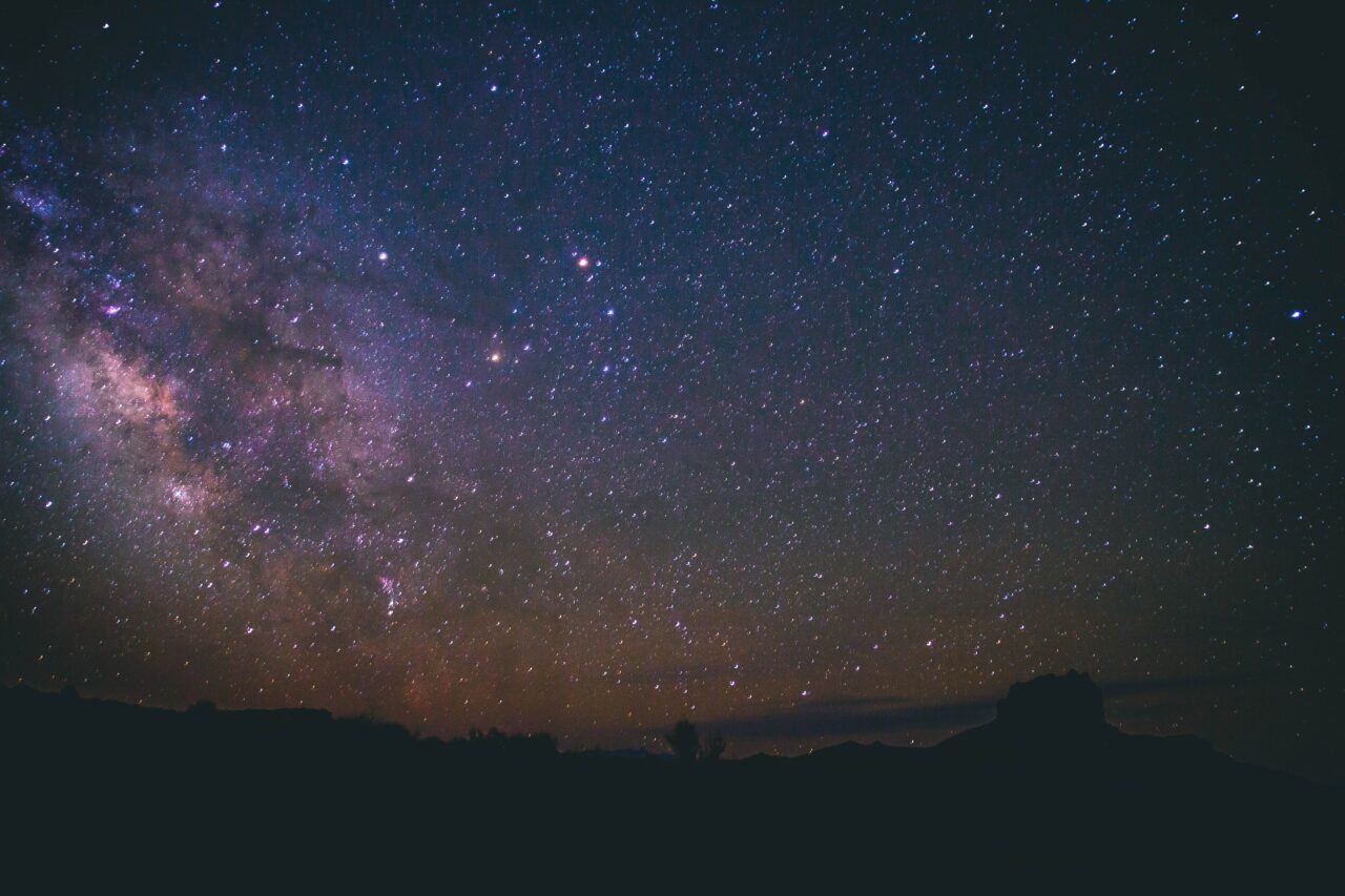 Galactic Wonder Over the Starry Sky Wallpaper | Background FREE ...