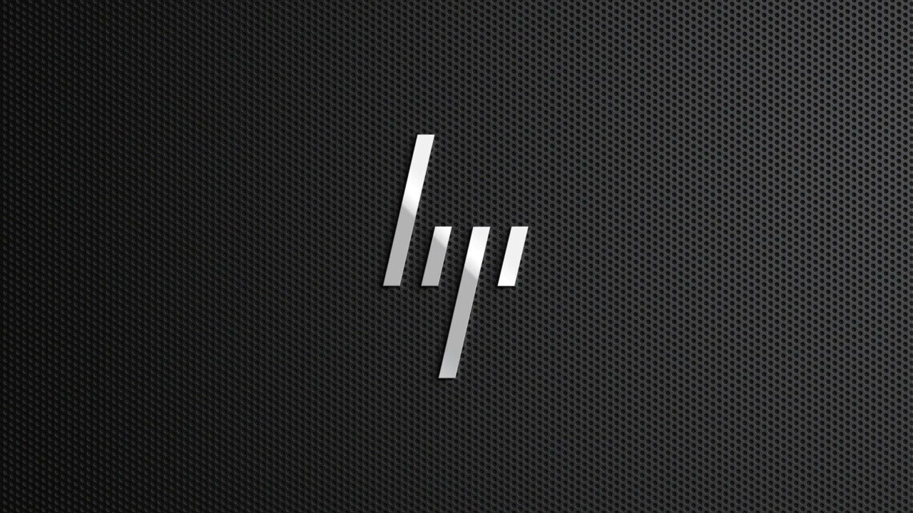 Metallic Silver HP Logo on Dark Metal Background Wallpaper | FREE ...