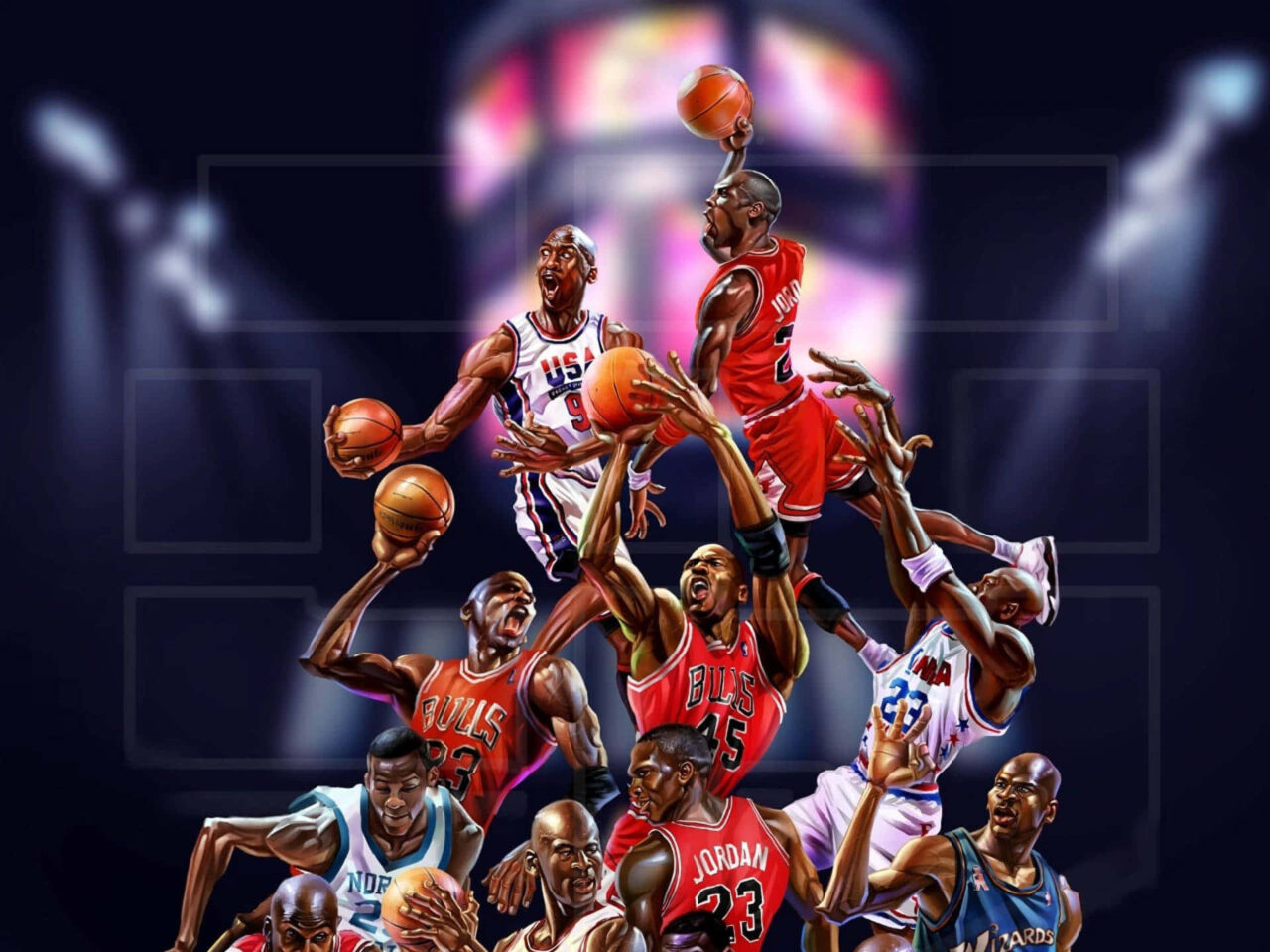 Legendary Michael Jordan Slam Dunk Wallpaper | Background FREE Download ...