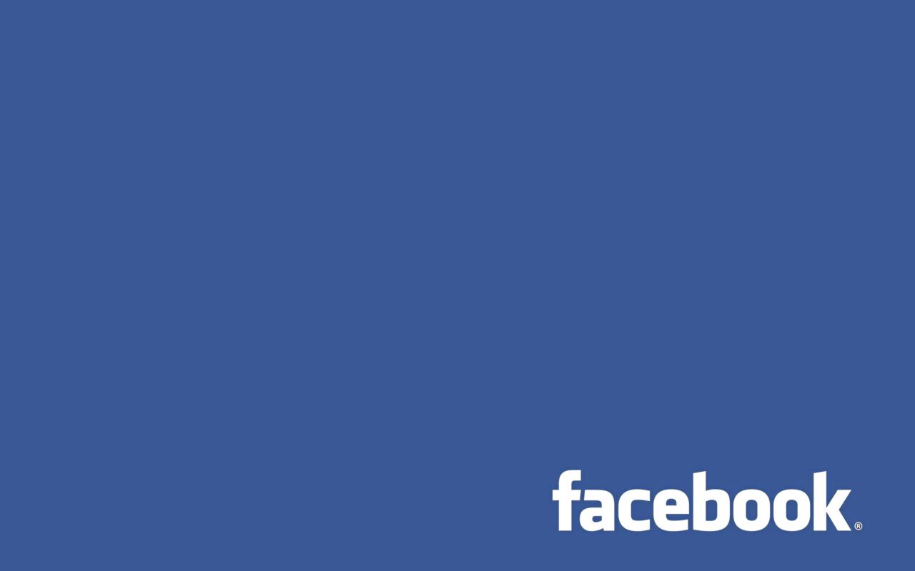 Minimalist Blue Facebook Logo Clean Design Wallpaper | Background FREE ...