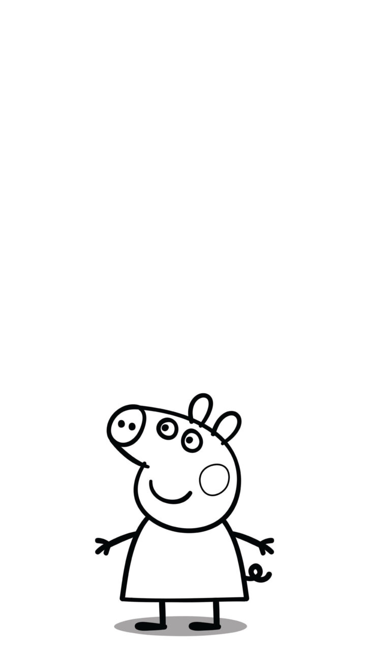 Peppa Pig Outline Sketch Wallpaper | Background FREE Download - Vulplex.com