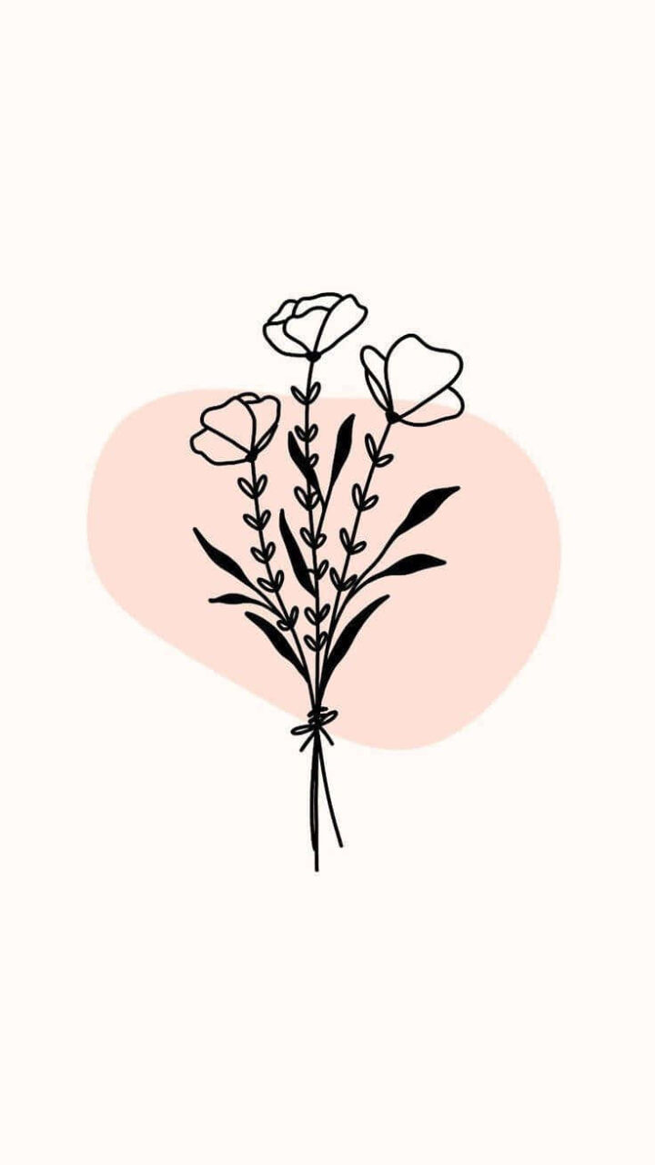 Delicate Flower Line Art Wallpaper | Background FREE Download - Vulplex.com