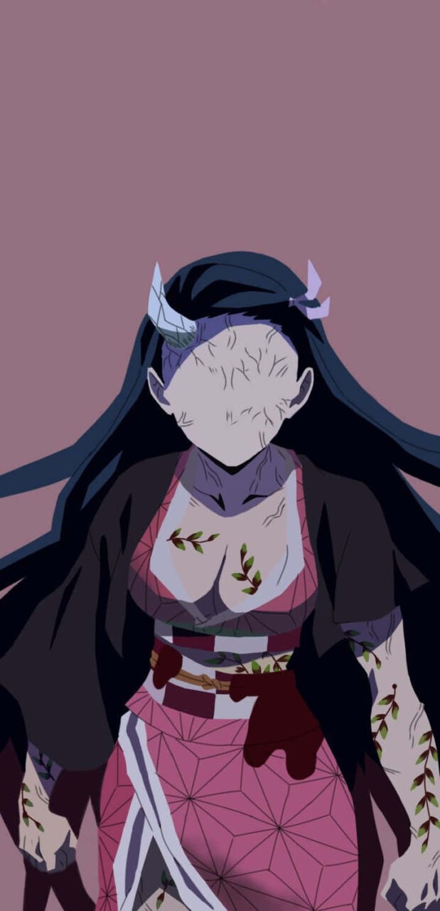 Nezuko Minimalist Design Wallpaper | Background FREE Download - Vulplex.com