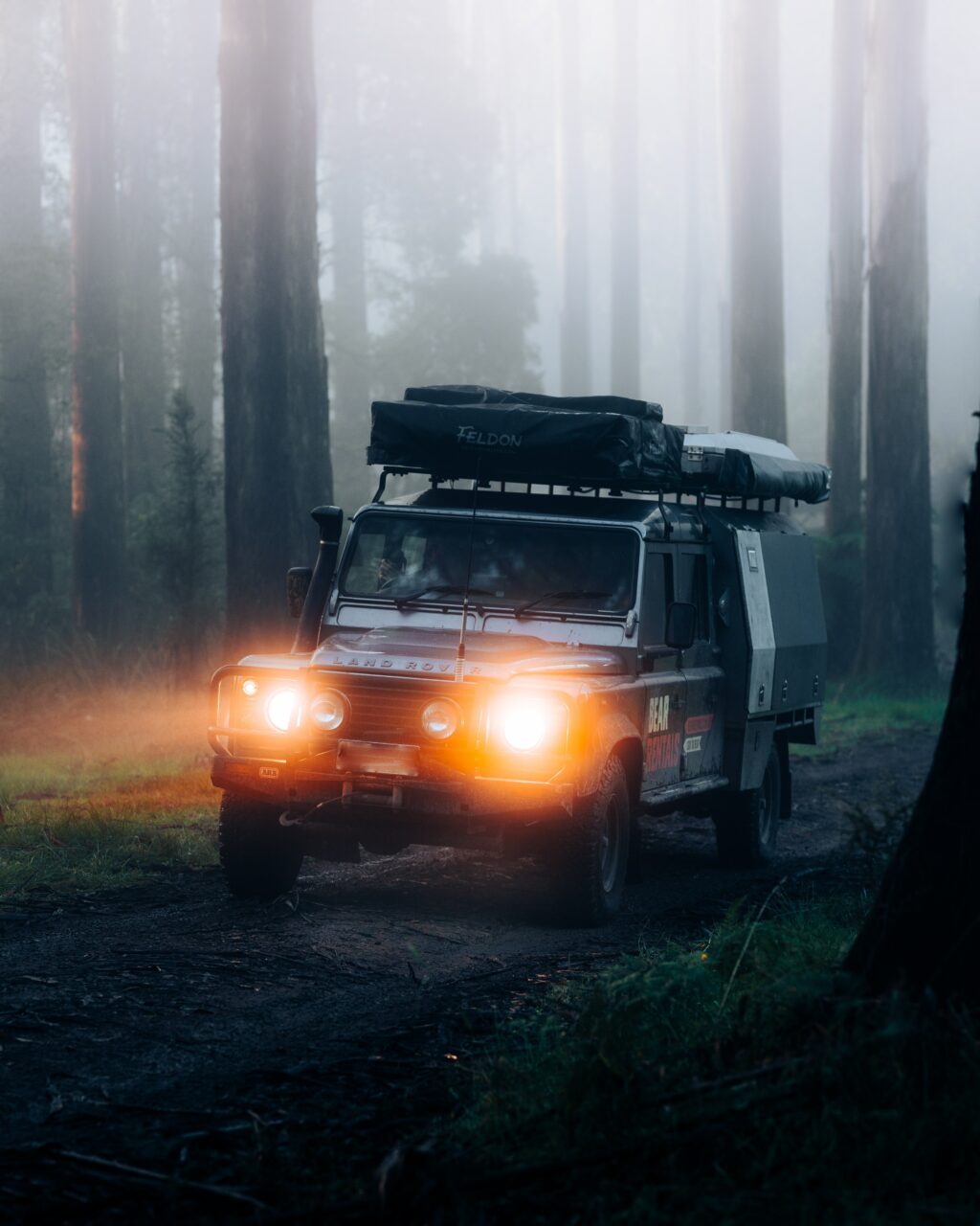 Misty Forest Adventure Land Rover Defender Wallpaper | Background FREE ...