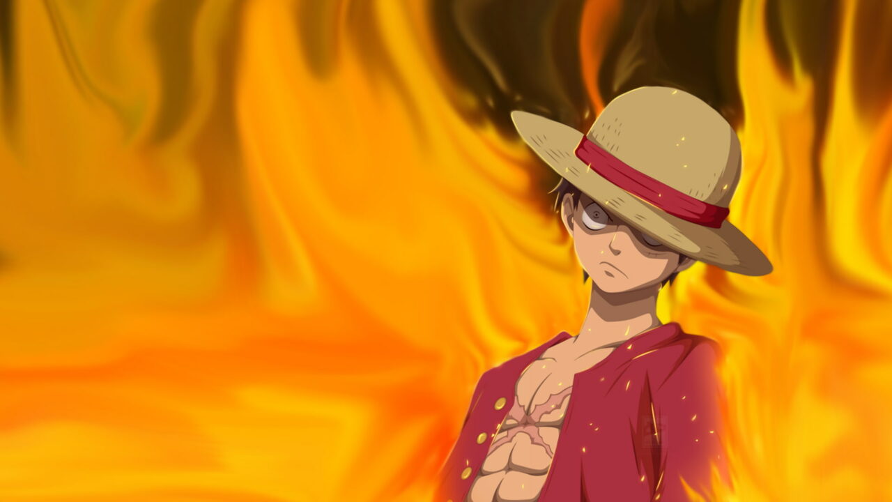 Monkey D. Luffy in Orange Wallpaper | Background FREE Download ...