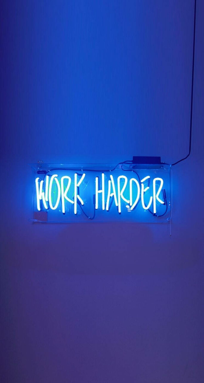 Vibrant Blue Neon Motivation Wallpaper | Background FREE Download ...