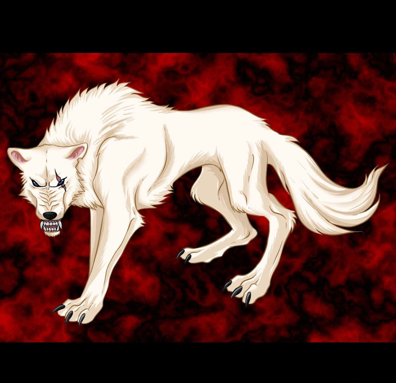 Mystic Wolf Fiery Forest Wallpaper | Background FREE Download - Vulplex.com