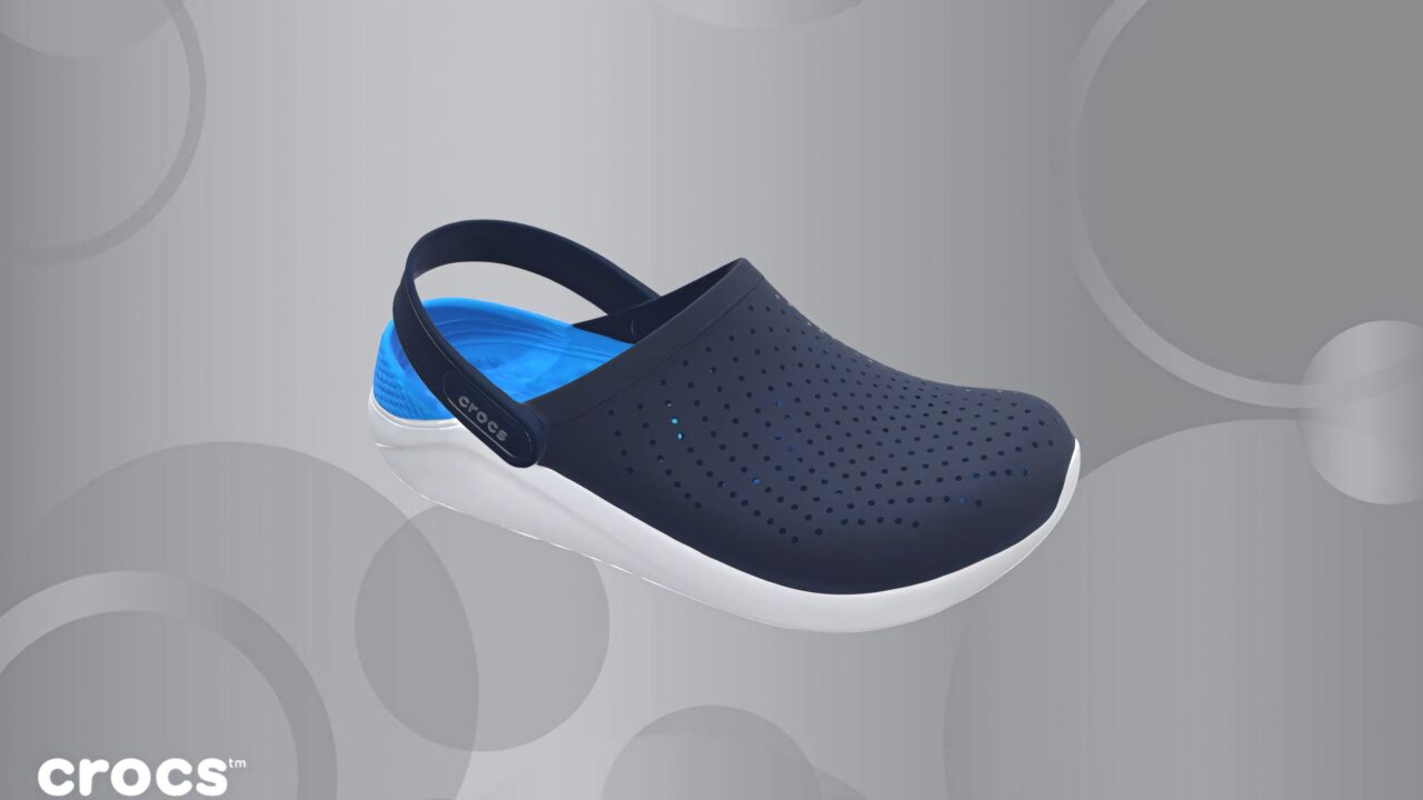 Navy Blue Crocs Lite Ride Clog Modern Comfort Wallpaper | Background ...