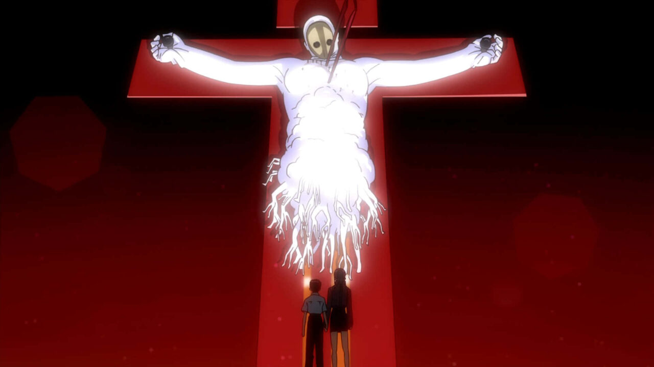 Neon Genesis Evangelion Iconic Crucified Figure Wallpaper | Background ...