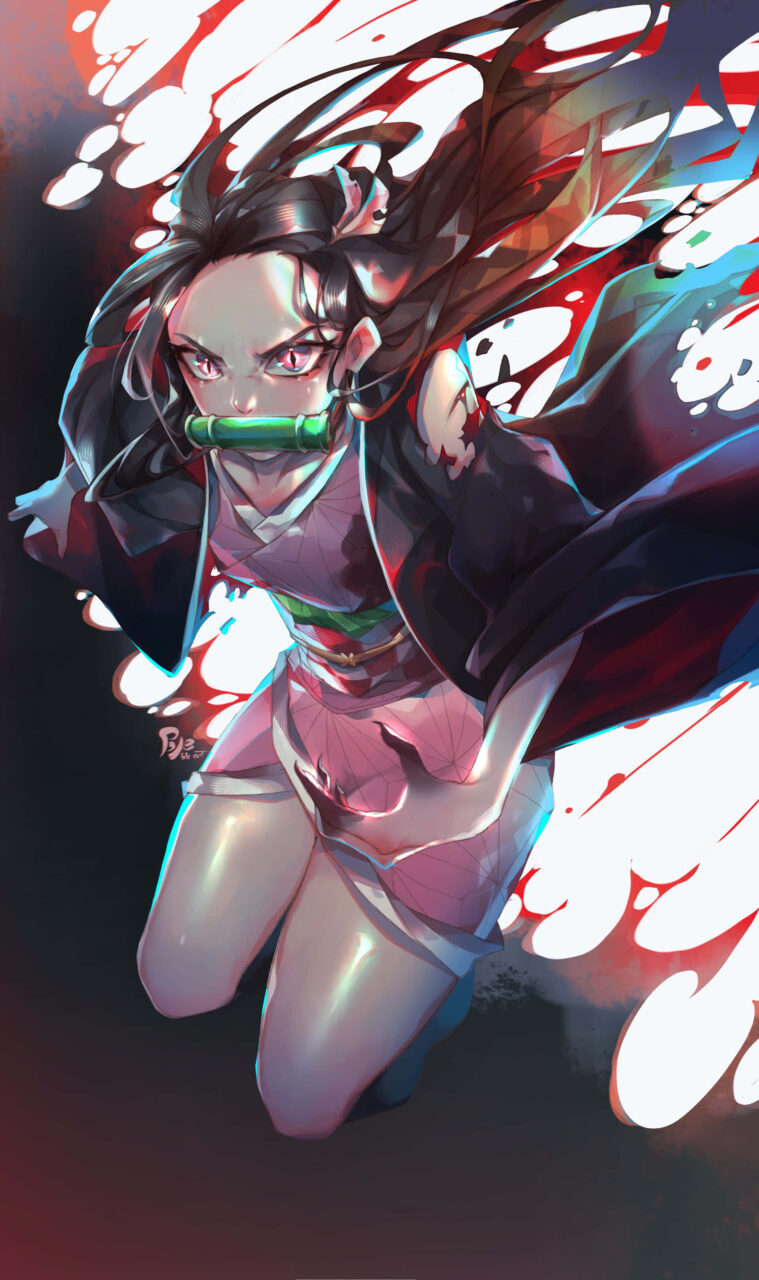 Nezuko Kamado in Dynamic Action Wallpaper | Background FREE Download ...