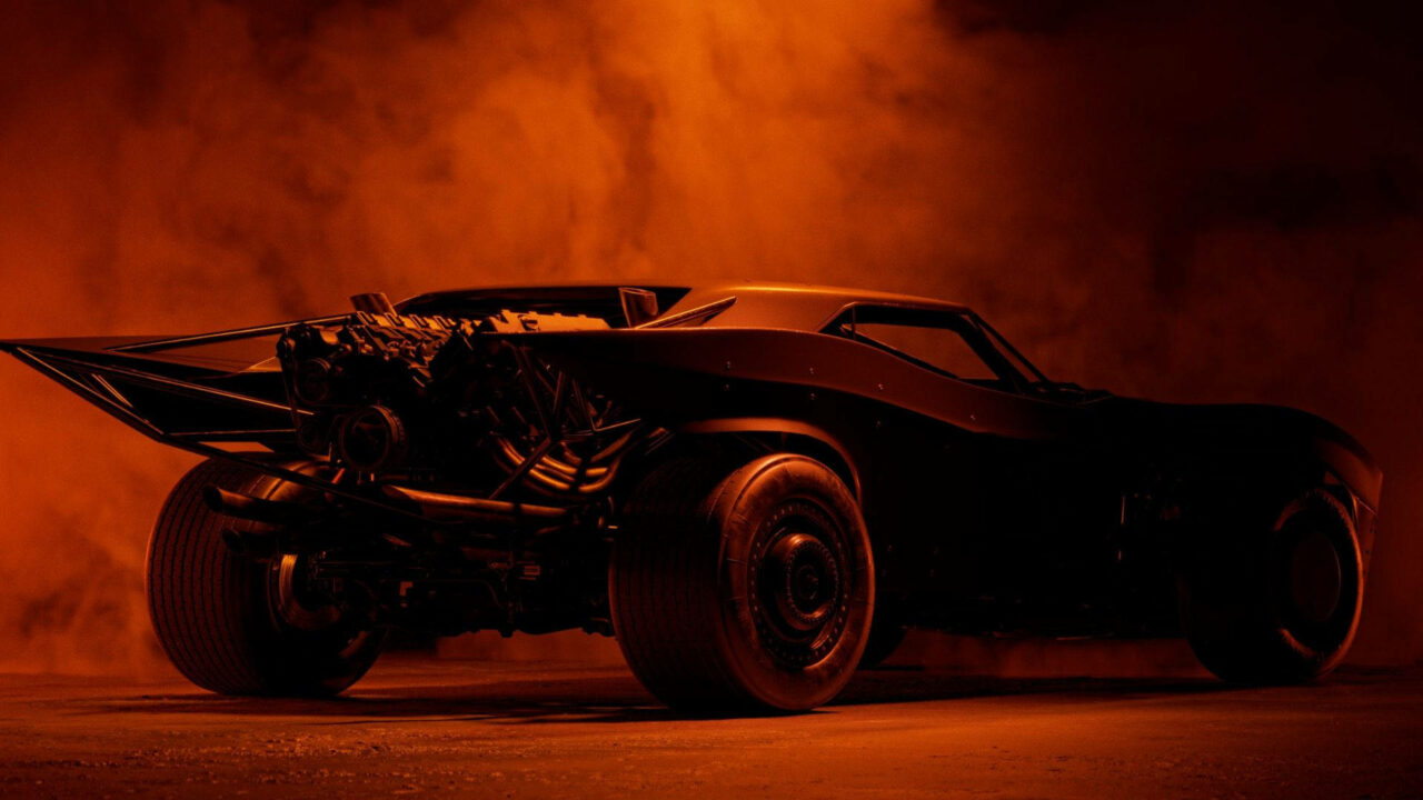 Legendary Batmobile Unveiled in Orange Glow Wallpaper | Background FREE ...
