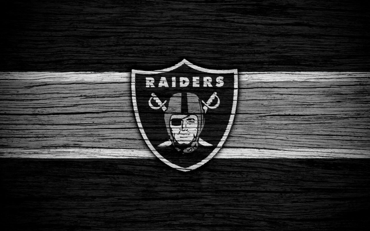 Iconic Oakland Raiders Emblem on Wooden Texture Wallpaper | Background ...