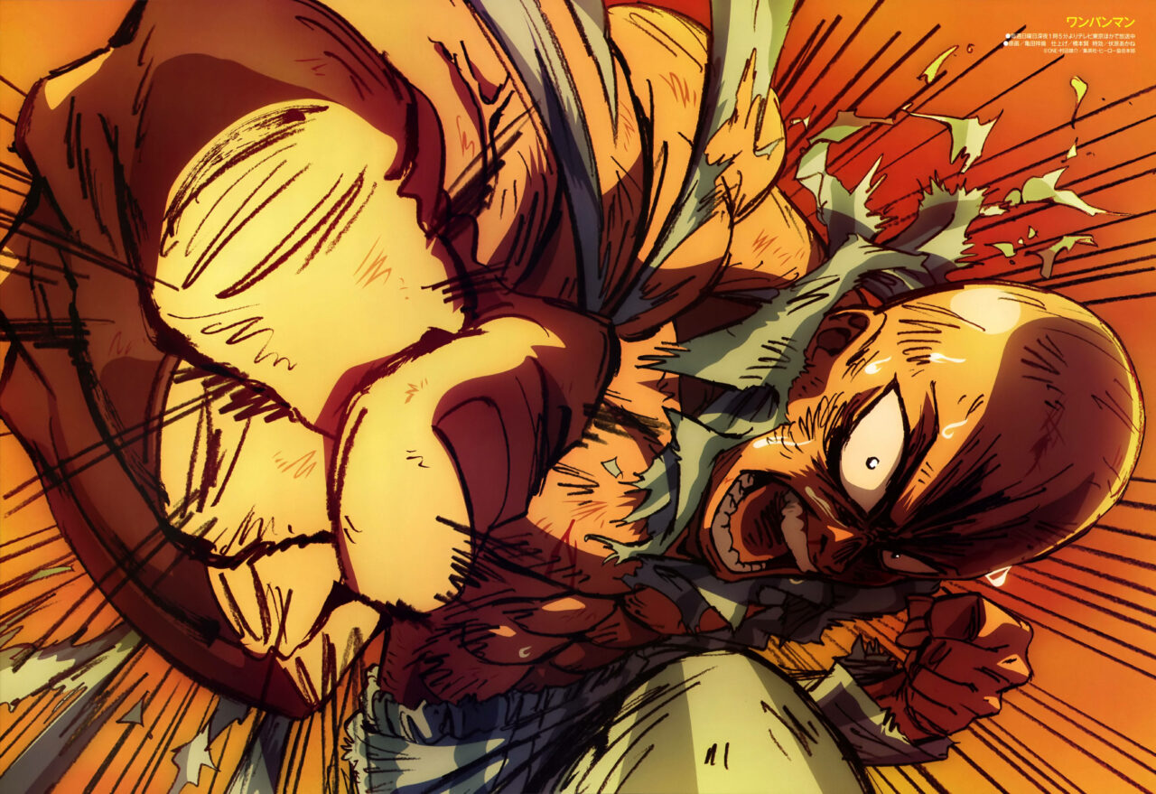 Fierce Power of Saitama's Punch One Punch Man Wallpaper | Background ...