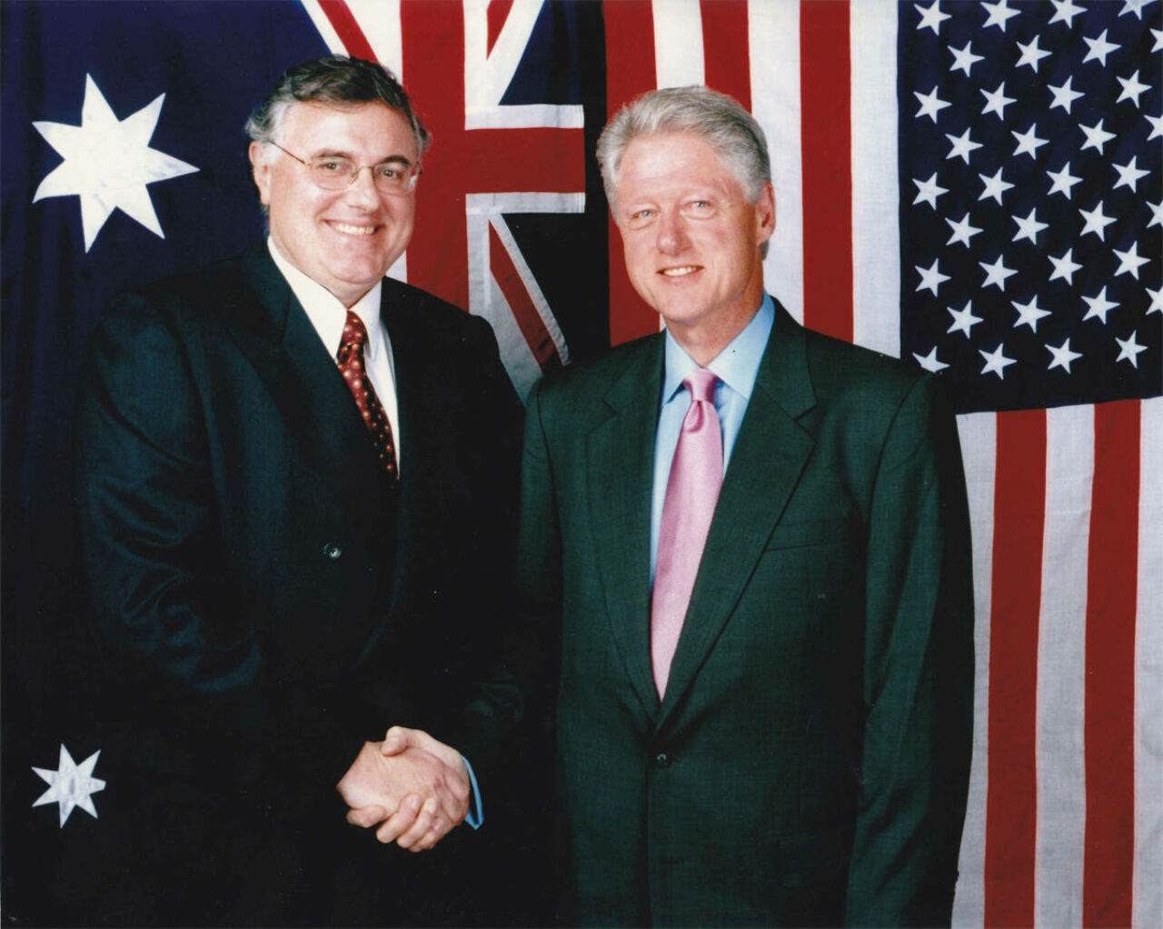 Patrick McClure with President Bill Clinton at Mission Australia ...