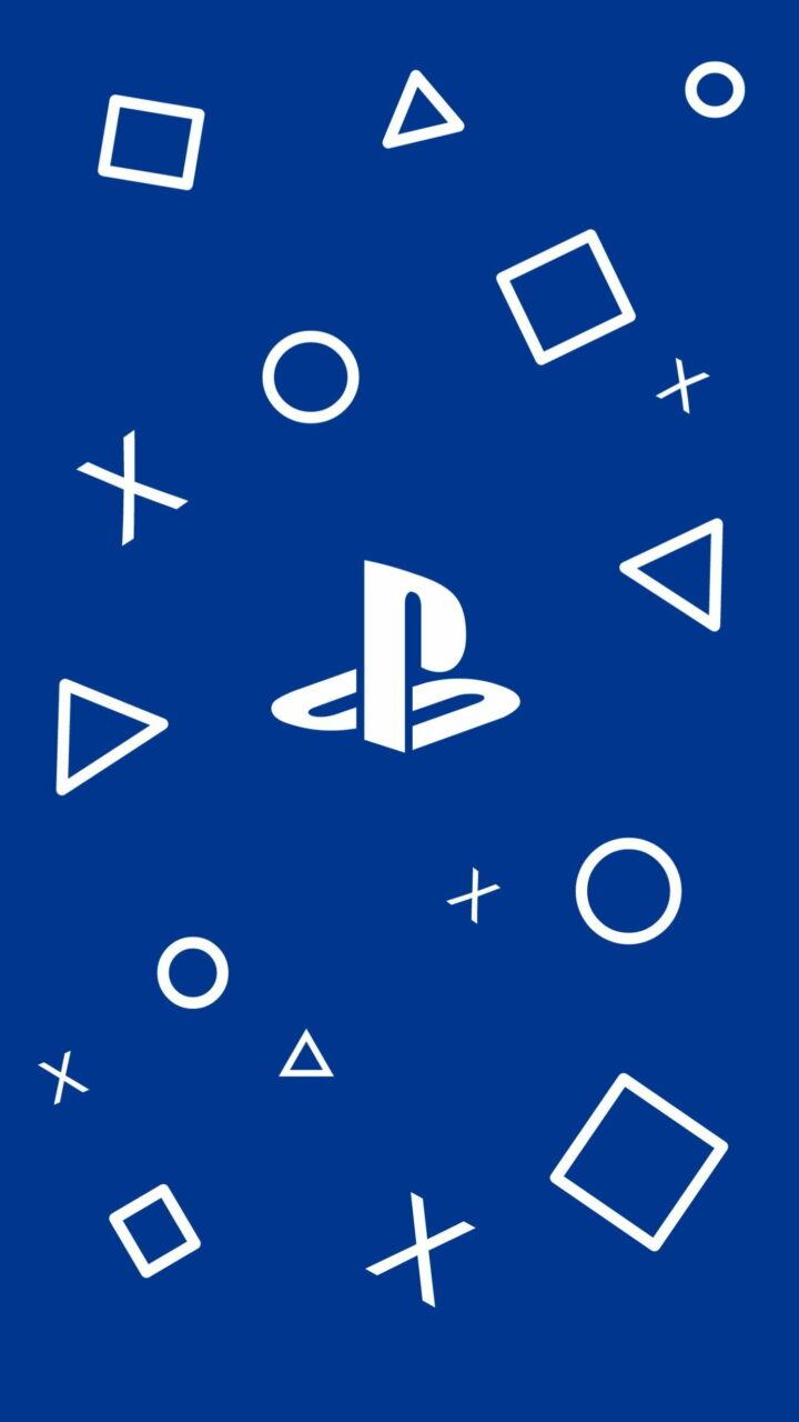PlayStation Logo on Vibrant Blue Background Wallpaper | FREE Download ...