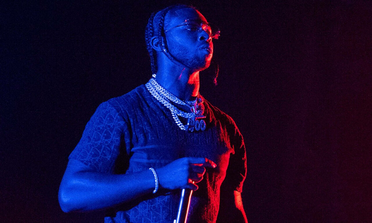 Pop Smoke Rapper In Neon Concert Wallpaper | Background FREE Download ...