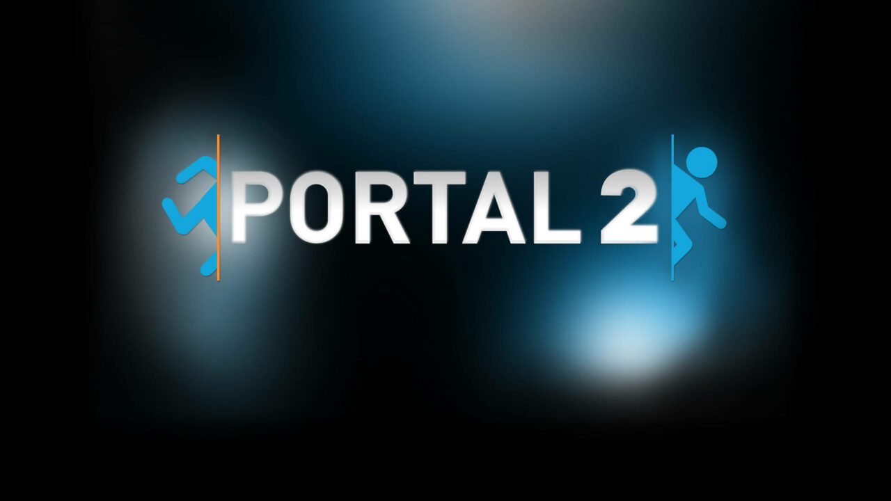 Futuristic Glow of Portal 2 Logo Wallpaper | Background FREE Download ...