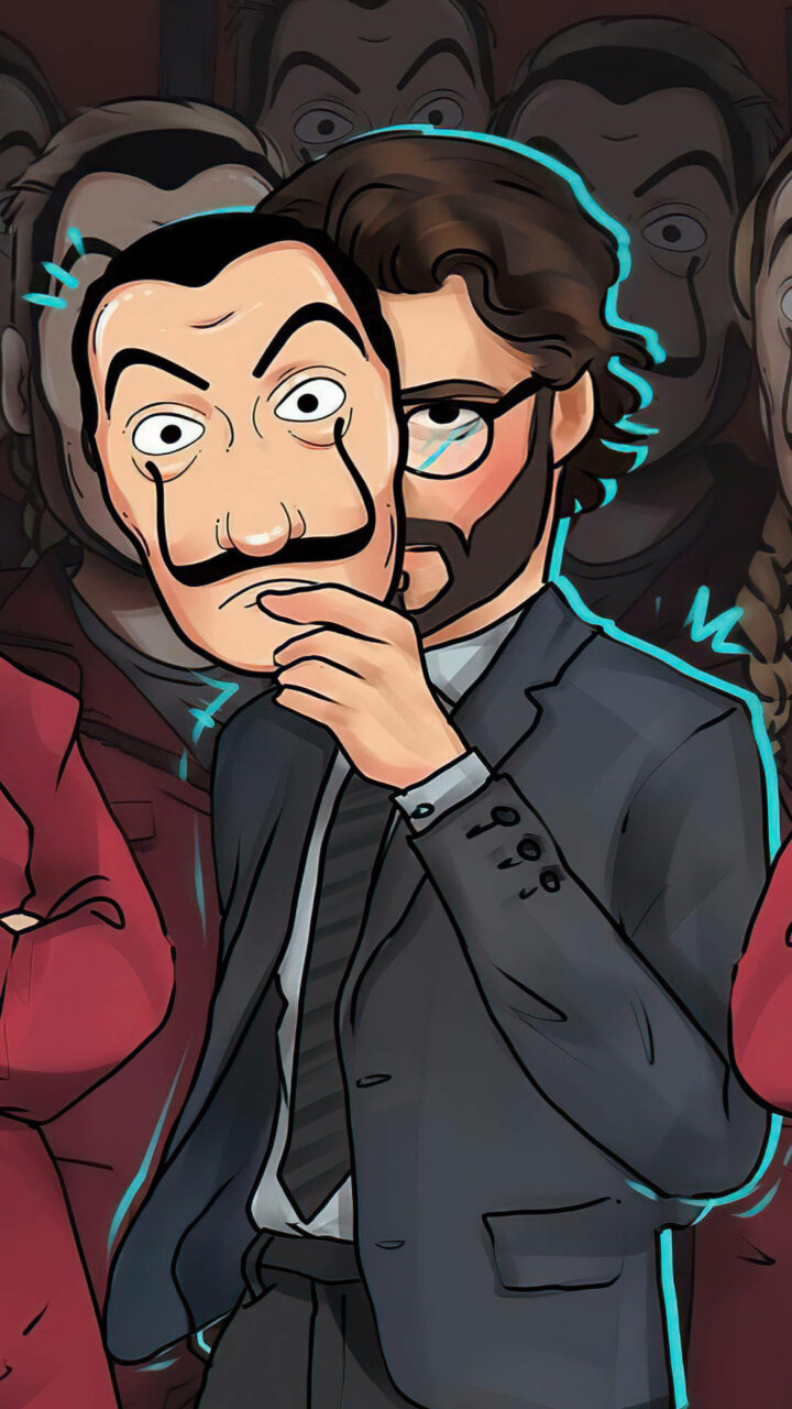 Enigmatic Professor with Dali Mask Wallpaper | Background FREE Download ...