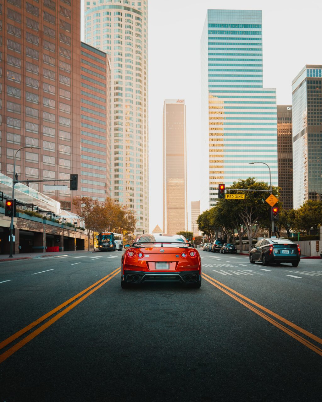 Red Nissan GT-R Urban Speed Wallpaper | Background FREE Download ...