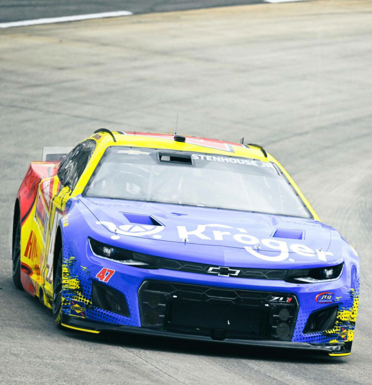 Ricky Stenhouse Jr Kroger Chevrolet Racing Action Wallpaper ...