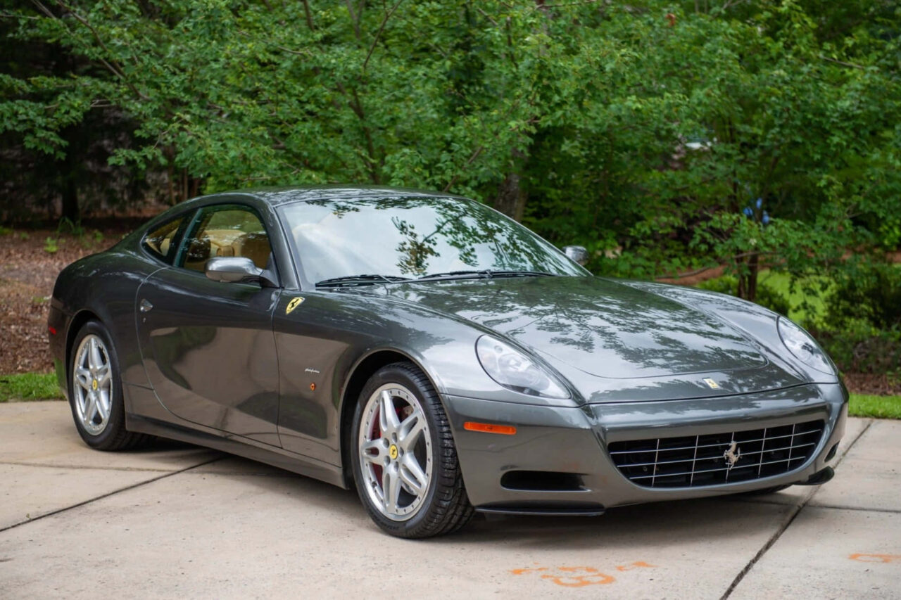 Grey Ferrari 612 Scaglietti Near Tree Wallpaper | Background FREE ...